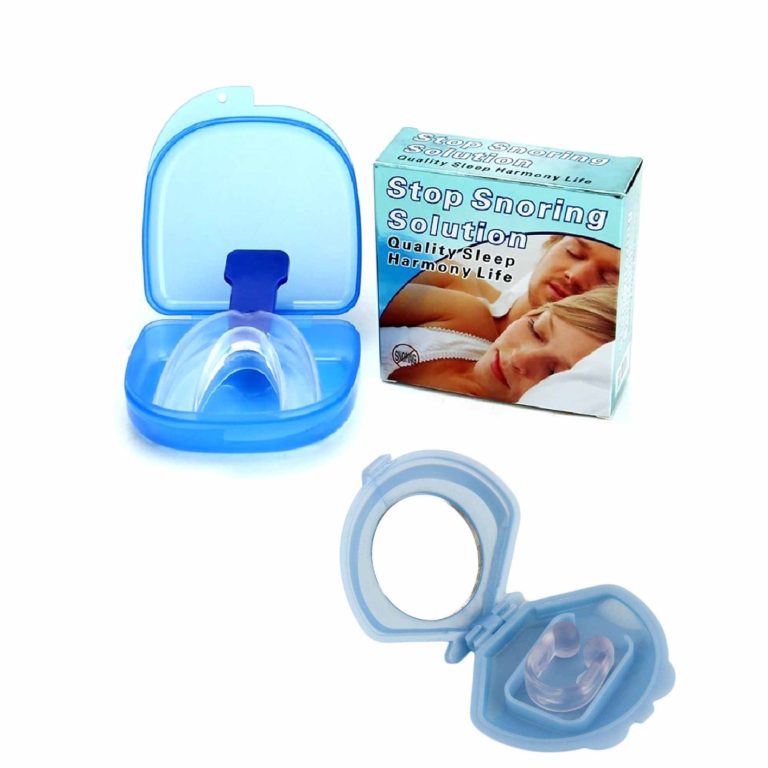 Mouthguard Mouthpiece + Nose Clip Anti Snoring Aid Sleep Breathing ...