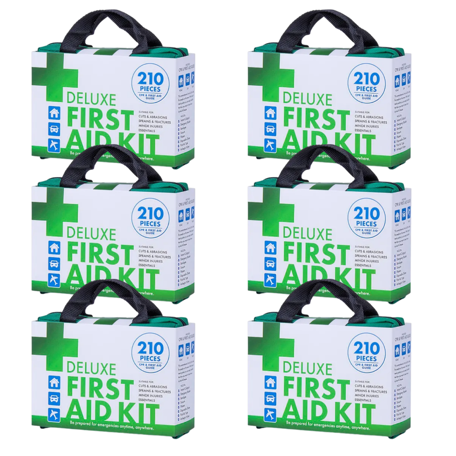 6x 210PCS EMERGENCY FIRST AID KIT Medical Travel Set Workplace Office ...