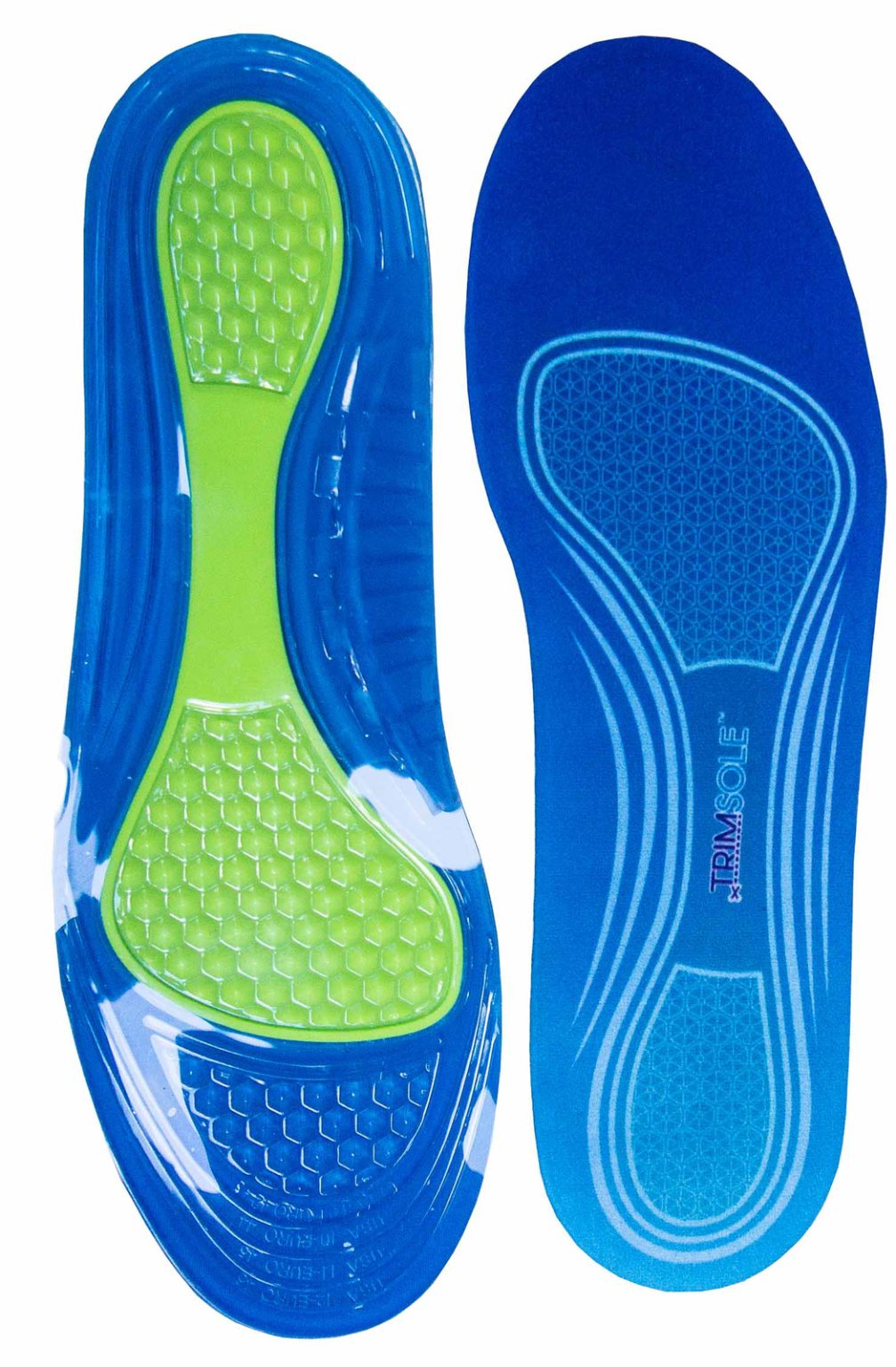 TRIMSOLE Mens Gel Advanced Insoles Silicone Antibacterial Inserts Pads ...