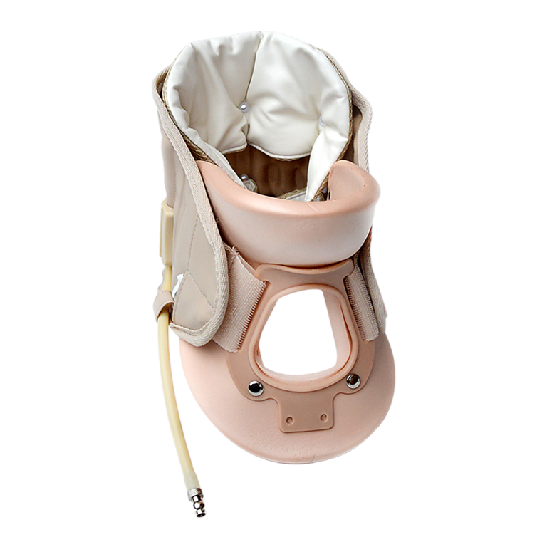 Neck Traction Air Decompression Support Brace Cervical Collar Hand Pump ...