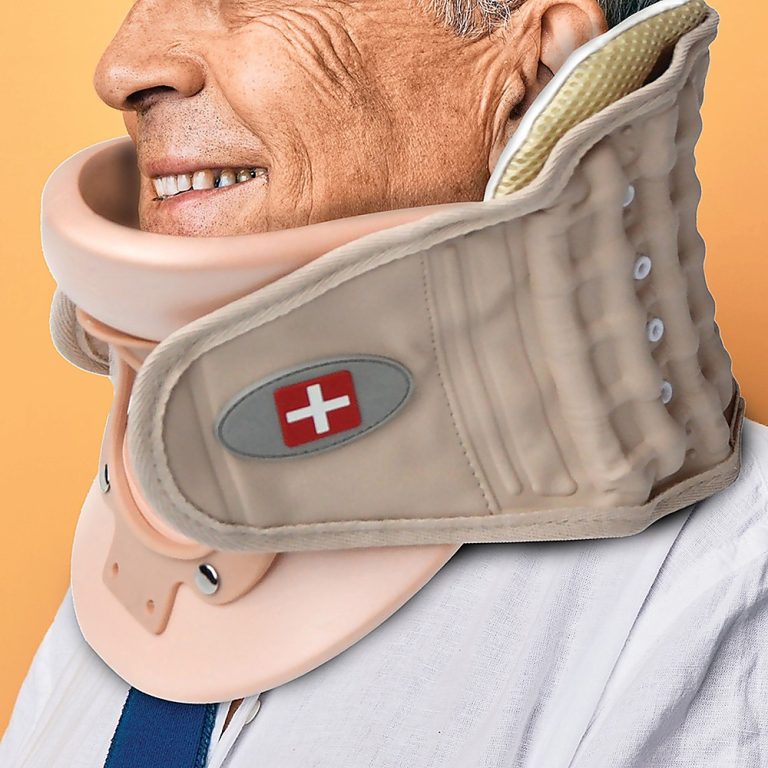Neck Traction Air Decompression Support Brace Cervical Collar Hand Pump ...
