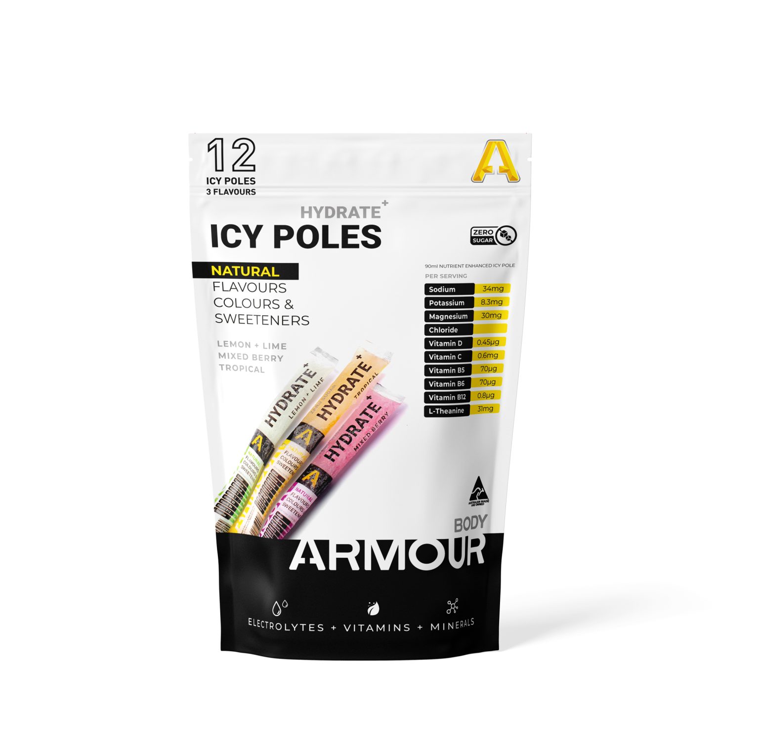 Body Armour Icy Poles Pouch (12 servings) | Australian Health Care