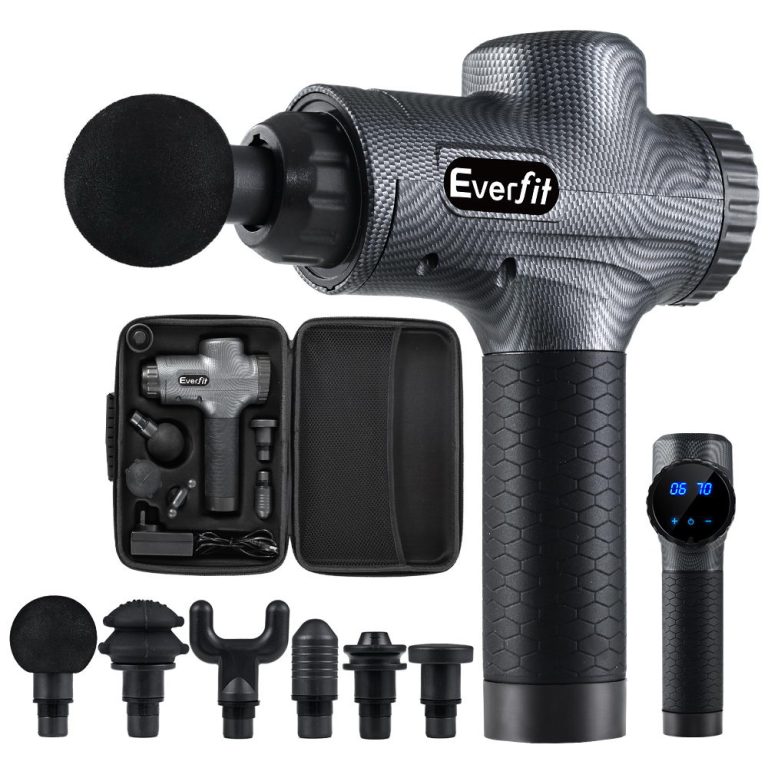 Everfit Massage Gun 30 Speed 6 Heads Vibration Muscle Massager ...