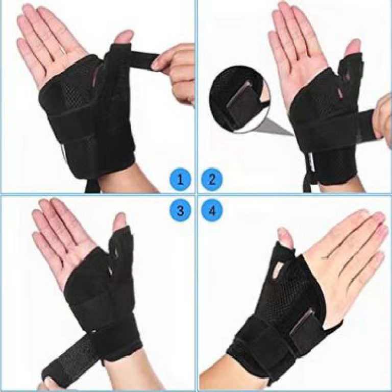 One Pair Adult Breathable Thumb Spica Splint Wrist Brace(Left & Right ...