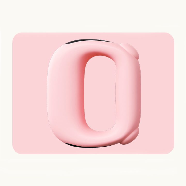 Pink Portable Fascia Massage Ring Vibration Massager with Heat and LED ...